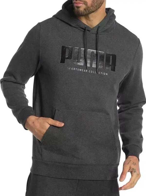 PUMA Logo-print Hoodie - Grey