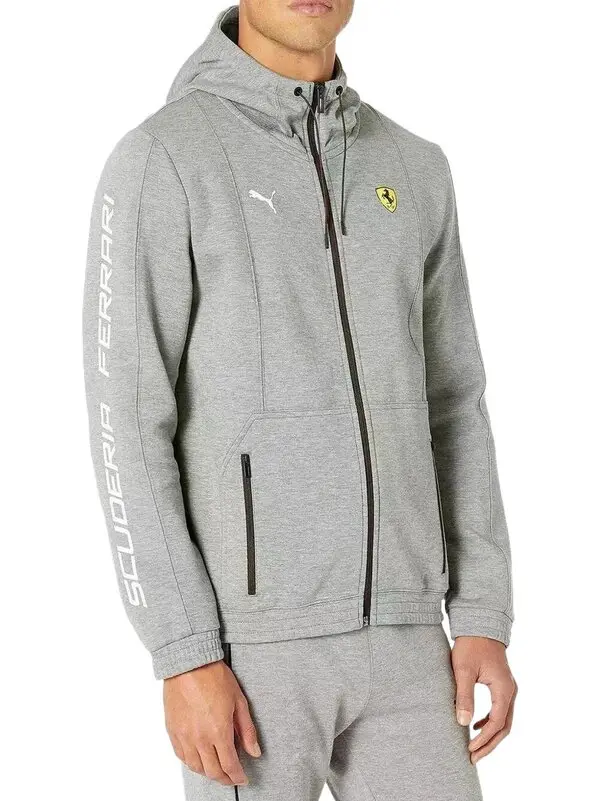 PUMA X Ferrari Hooded Zip-fastening Sweatshirt - Grey
