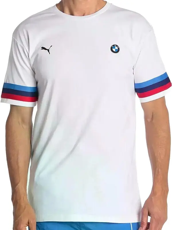 PUMA Bmw Motorsport Striped-detail T-shirt - White