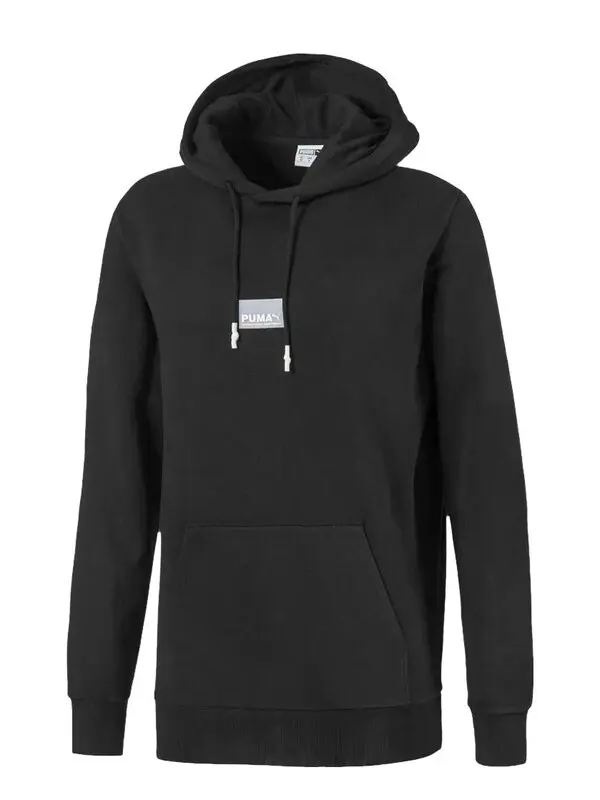 PUMA Logo-plaque Hoodie - Black