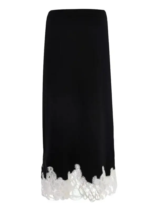 Fabiana Filippi Lace Trim Skirt - Black