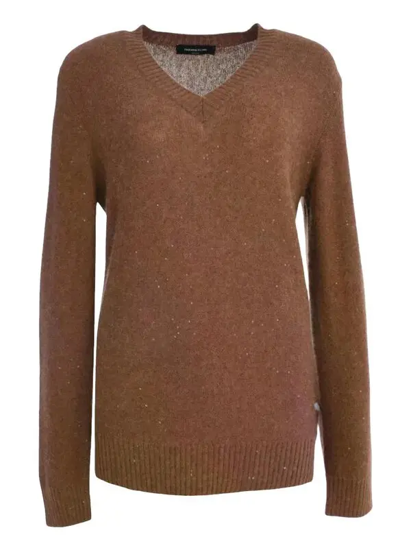 Fabiana Filippi V-neck Knitwear - Brown