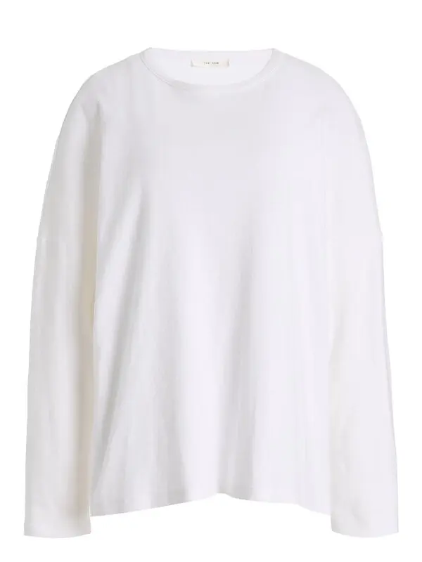 THE ROW Floris Cotton-jersey Top - White