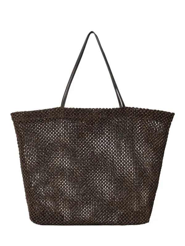 THE ROW Barn Raffia Tote Bag - Brown