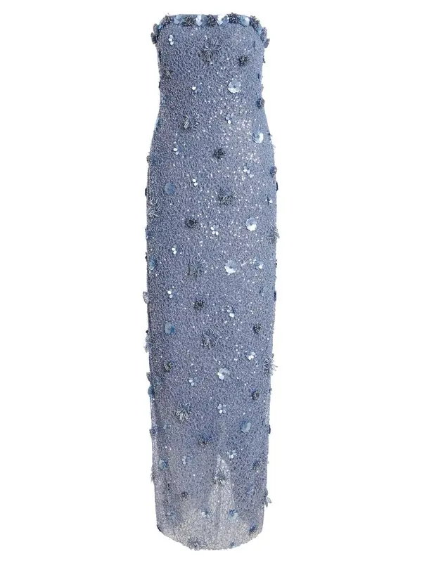 Simkhai Serafina Sequined Gown - Light Blue