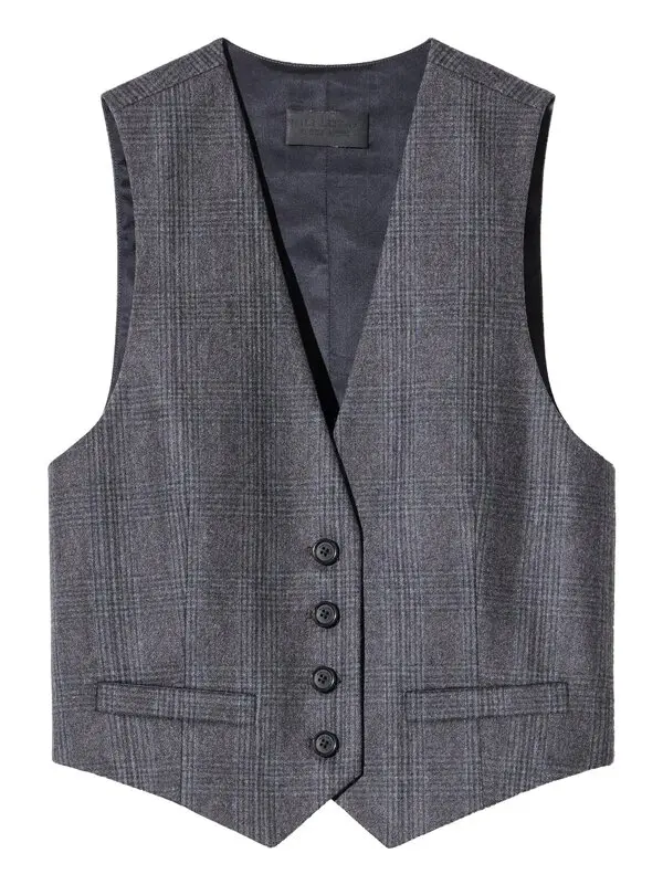 NILI LOTAN Ismael Wool-cashmere Vest - Grey