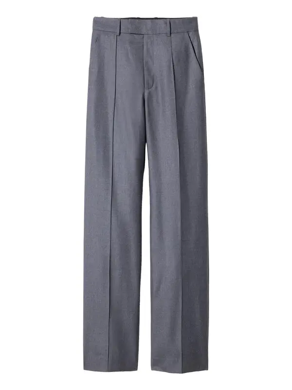 NILI LOTAN Etoile Wool Flared Pants - Grey