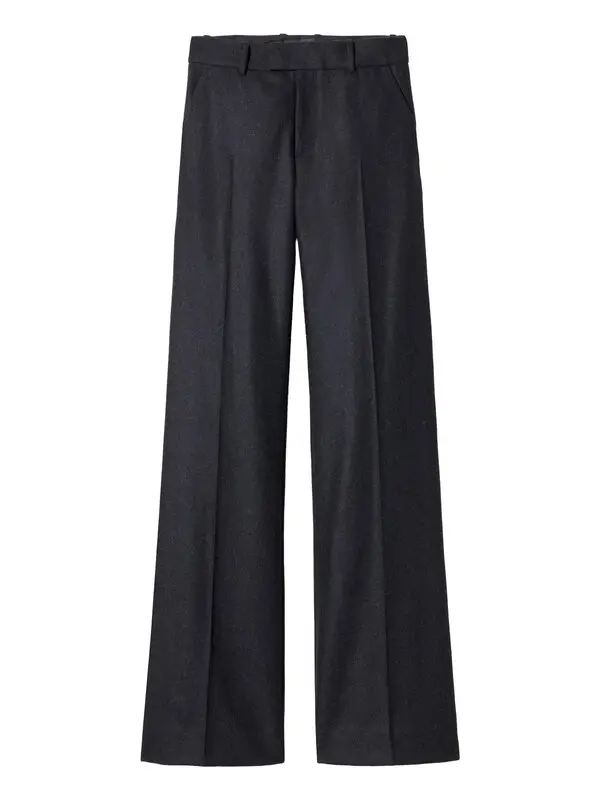 NILI LOTAN Wool-cashmere Straight-leg Trousers - Dark Grey