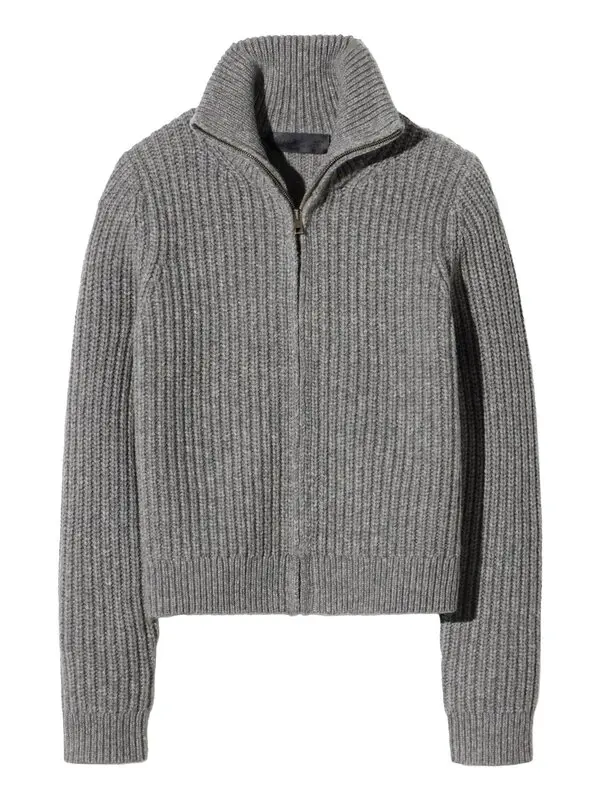 NILI LOTAN Arlen Wool-blend Cardigan - Grey