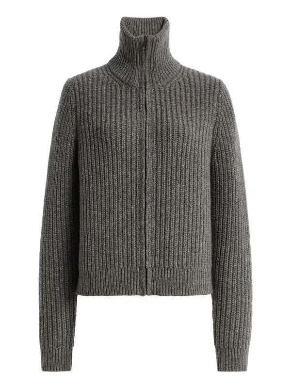NILI LOTAN Arlen Wool-blend Cardigan - Grey
