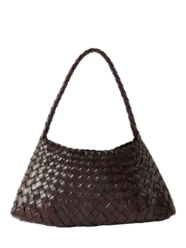Dragon Diffusion Rosanna Mini Woven Leather Tote - Brown