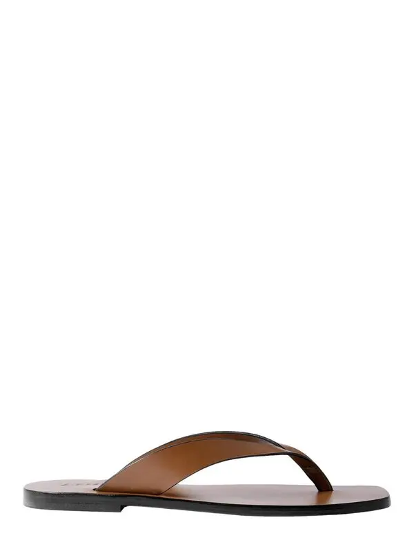 A.emery Kinto Leather Flip Flops - Brown