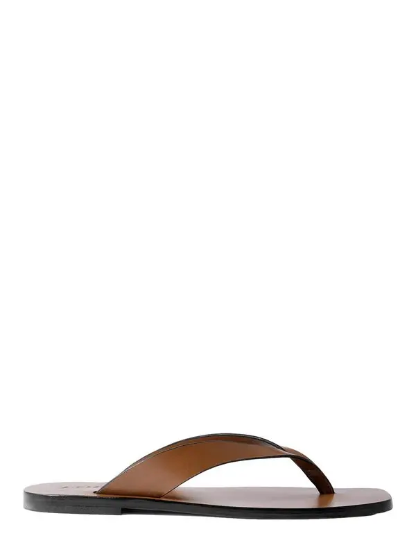 A.emery Kinto Leather Flip Flops - Brown