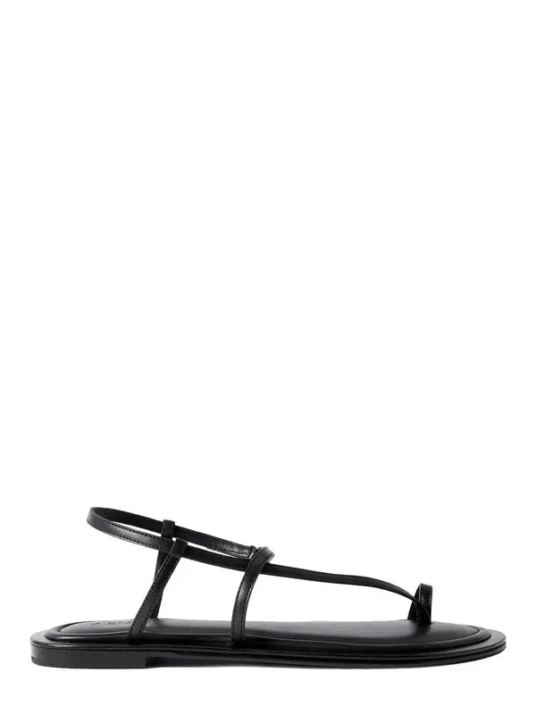 A.emery Reef Leather Sandals - Black
