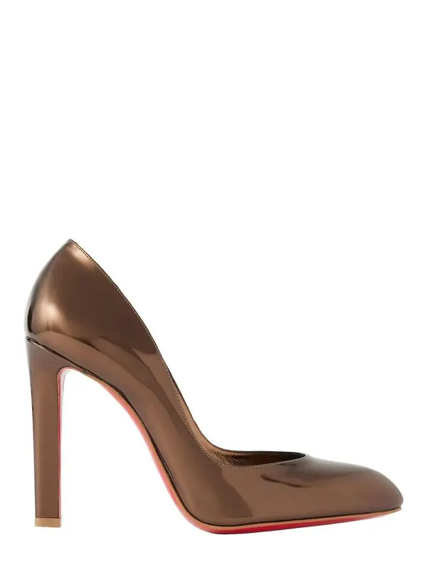CHRISTIAN LOUBOUTIN Fannylove 100 Patent-leather Pumps - Metallic