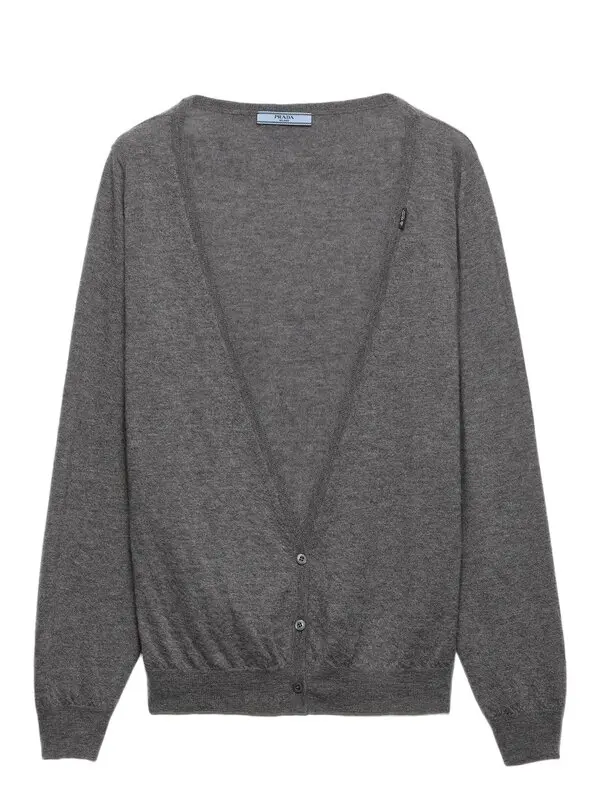Prada Cashmere Cardigan - Slate Gray