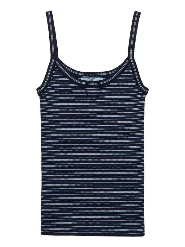 Prada Cotton Slim-fit Top - Blue