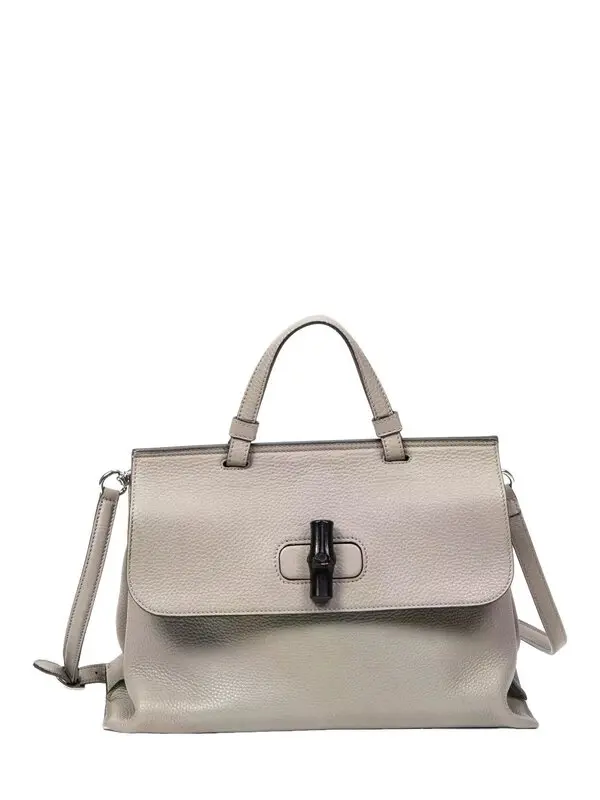 Gucci Medium Bamboo Daily Two-way Handbag - Grey