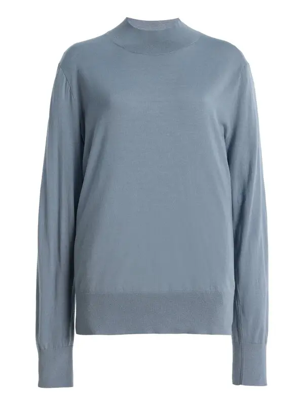 THE ROW Nari Wool Top - Blue
