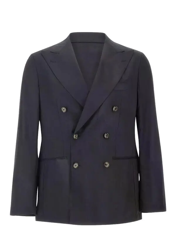 MONTECORE Double-breasted Blazer - Blue