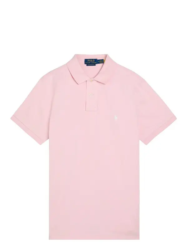 Polo Ralph Lauren Embroidered Logo Cotton Polo Shirt - Pink