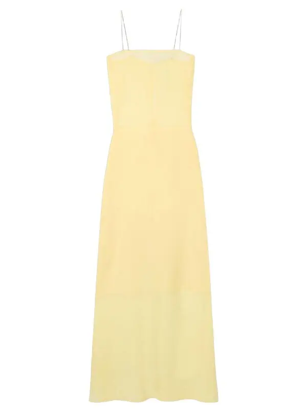 Jacquemus Brezza Crepe Gown - Pastel Yellow