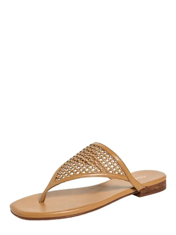 Kaanas Amara Raffia Sandals - Honey
