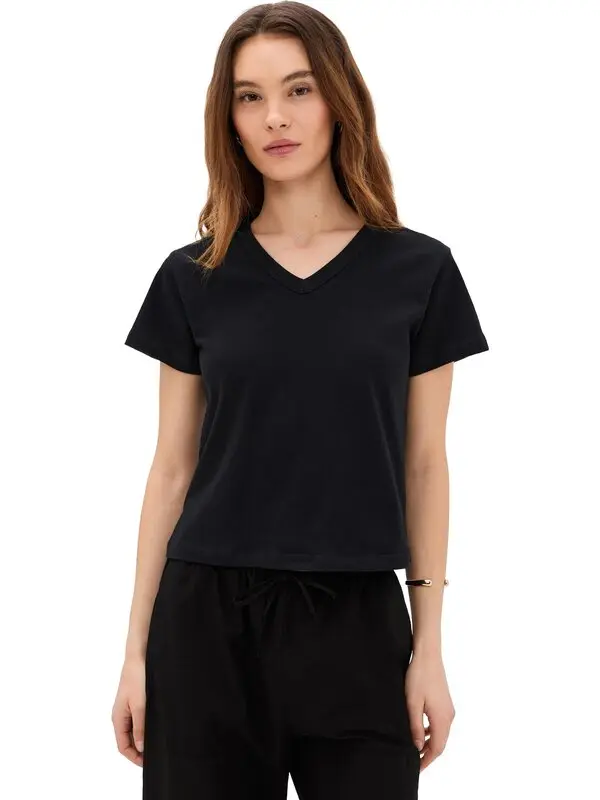 LESET Margo V-neck T-shirt - Black