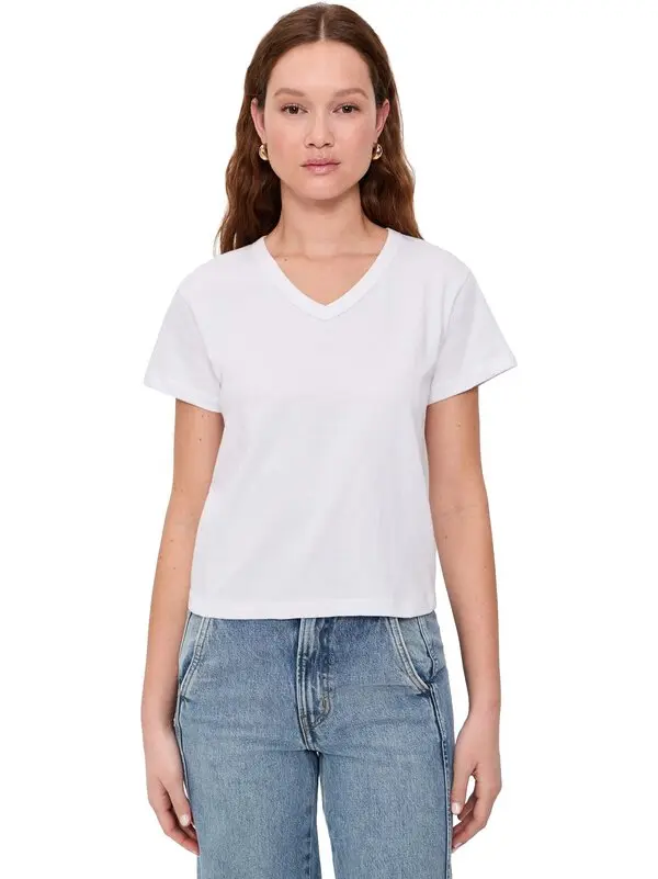 LESET Margo V-neck T-shirt - White