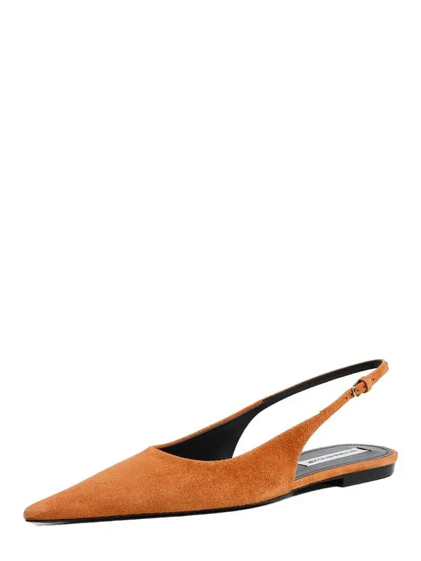 Victoria Beckham Slingback Flats - Bronze