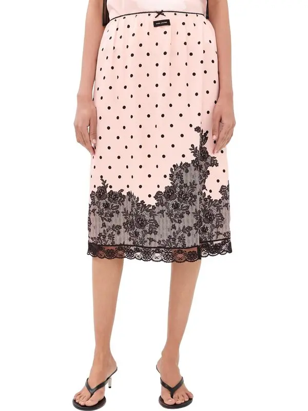 Marc Jacobs Trompe L'oeil Dots Skirt - Blush Multi