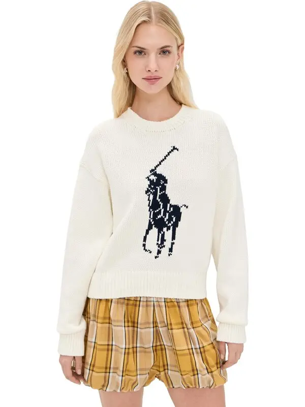 Polo Ralph Lauren Polo Logo Pullover Sweater - White
