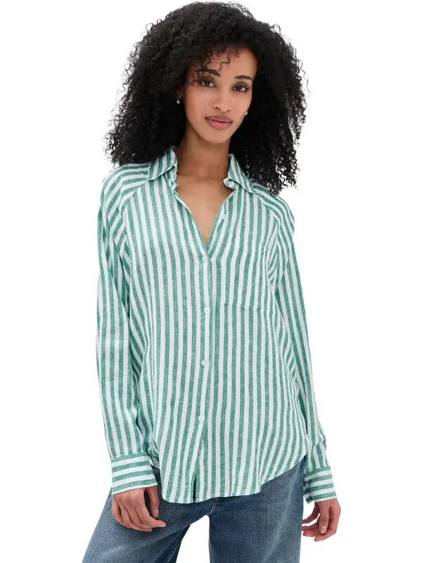 Z Supply Striped Button-down Shirt - La Palma
