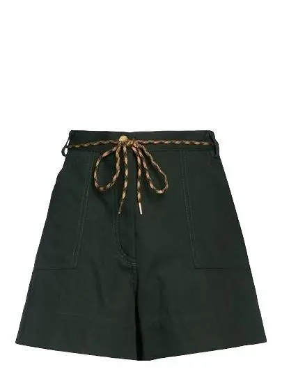 Sandro Cotton Canvas Shorts - Green