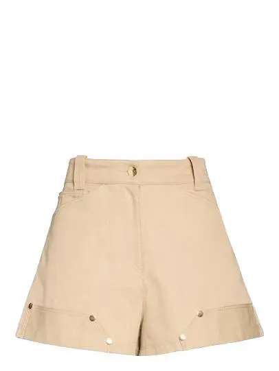 Sandro Cotton Gabardine Shorts - Beige