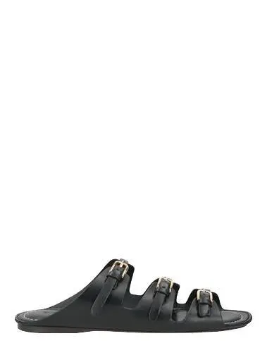 Sandro Leather Sandals - Black