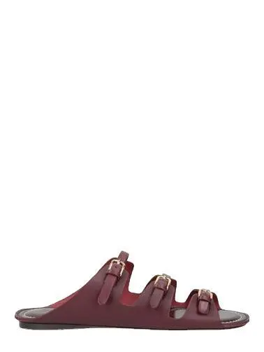 Sandro Leather Sandals - Red