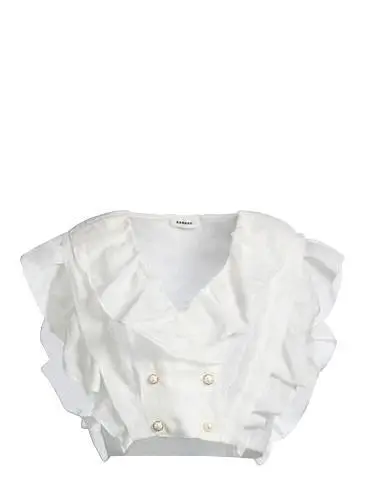 Sandro Tiered Ruched Shirt - White