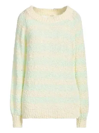 VICOLO Intarsia-knit Striped Sweater - Green