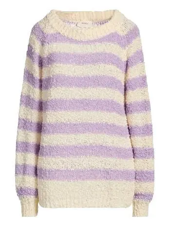 VICOLO Intarsia-knit Striped Sweater - Purple