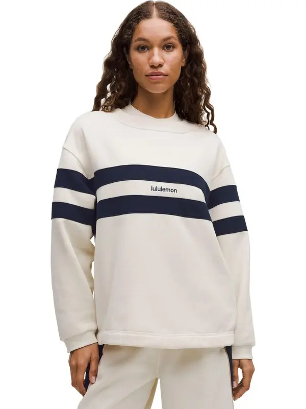 Lululemon Steady State Oversized Pullover - Light Ivory/true Navy