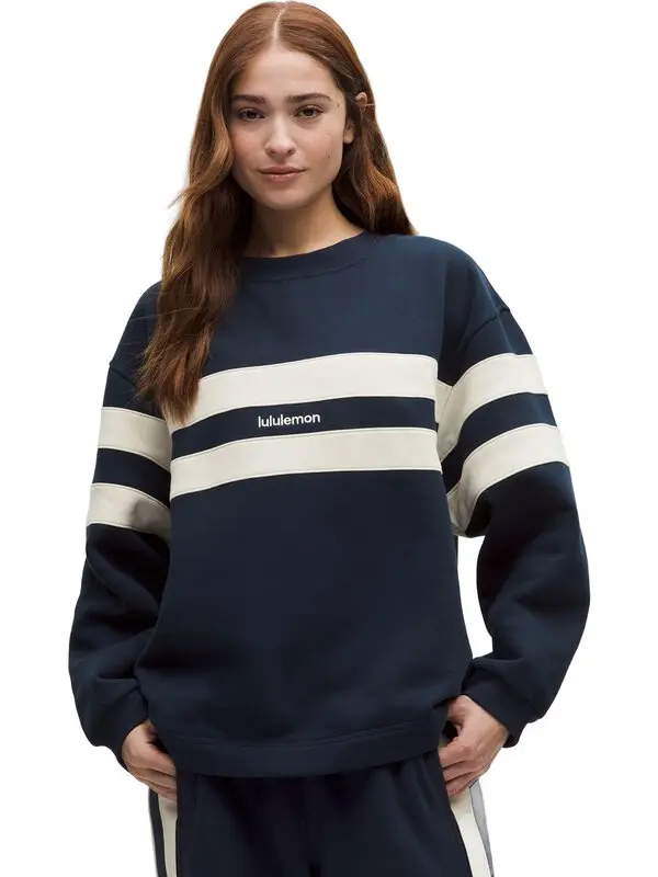 Lululemon Steady State Oversized Pullover - True Navy/light Ivory