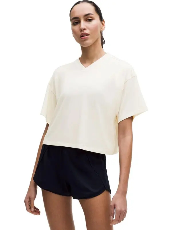 Lululemon Jersey Training V-neck T-shirt - Light Ivory