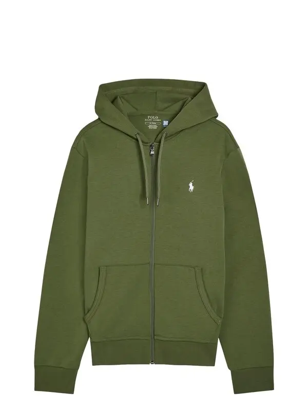 Polo Ralph Lauren Hooded Cotton-blend Sweatshirt - Olive