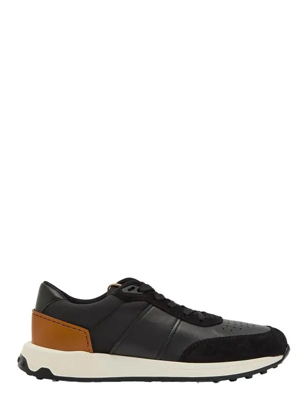 TOD'S Panelled Leather Running Sneakers - Black