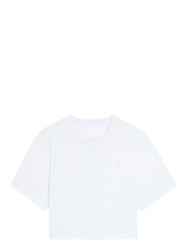 On Logo Jersey Crop T-shirt - White