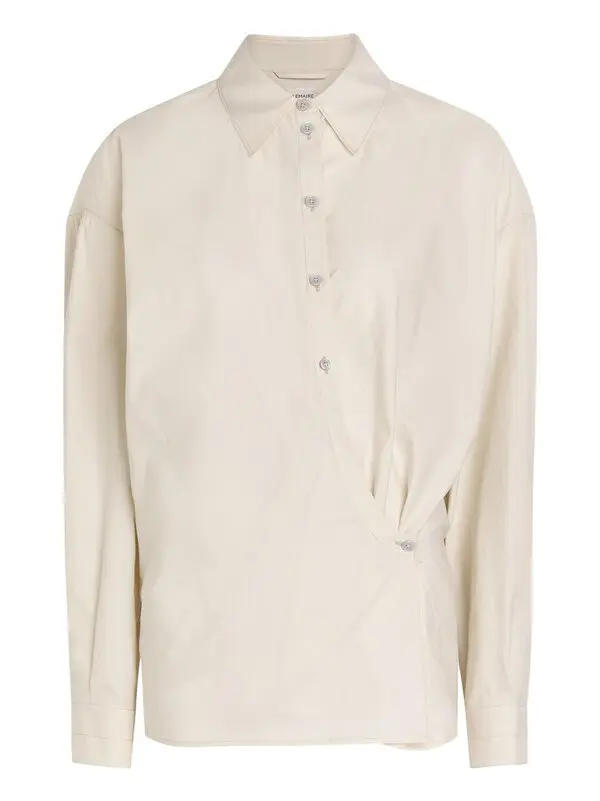 LEMAIRE Twisted Cotton-blend Poplin Shirt - Cream