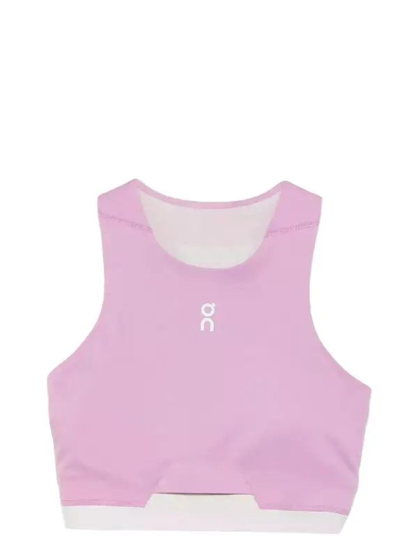 On 2-in-1 Crop Sports Bra - Pink