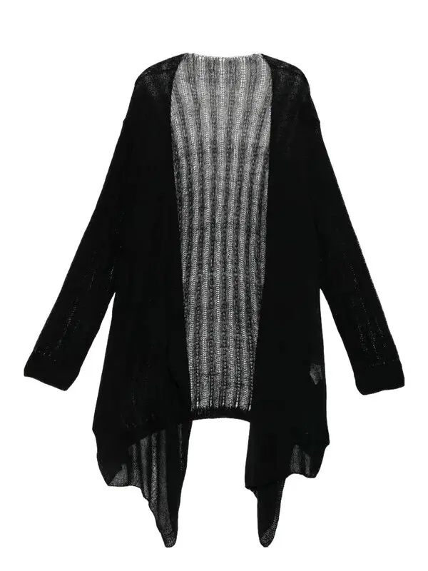 Yohji Yamamoto Draped-detail Cardigan - Black