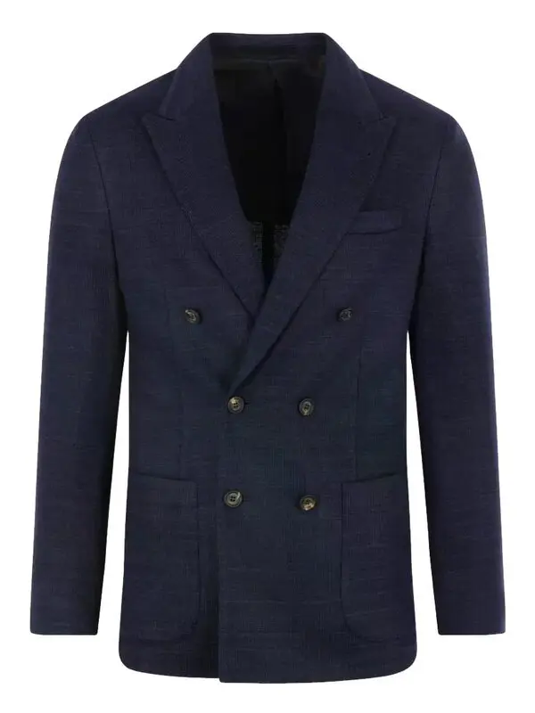 Eleventy Double-breasted Blazer - Blue